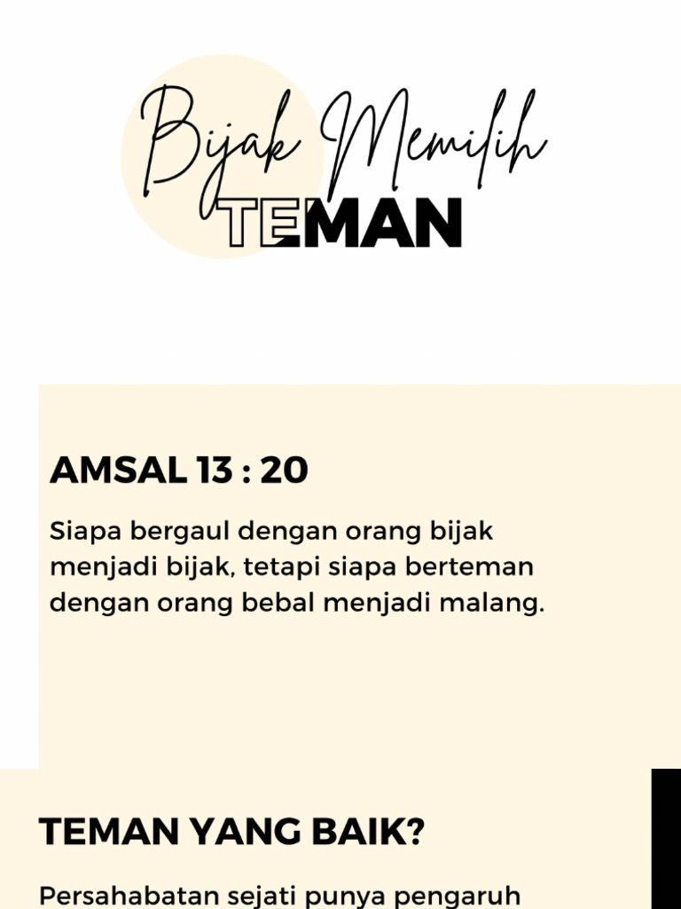 Bijak Memilih Teman | PDF