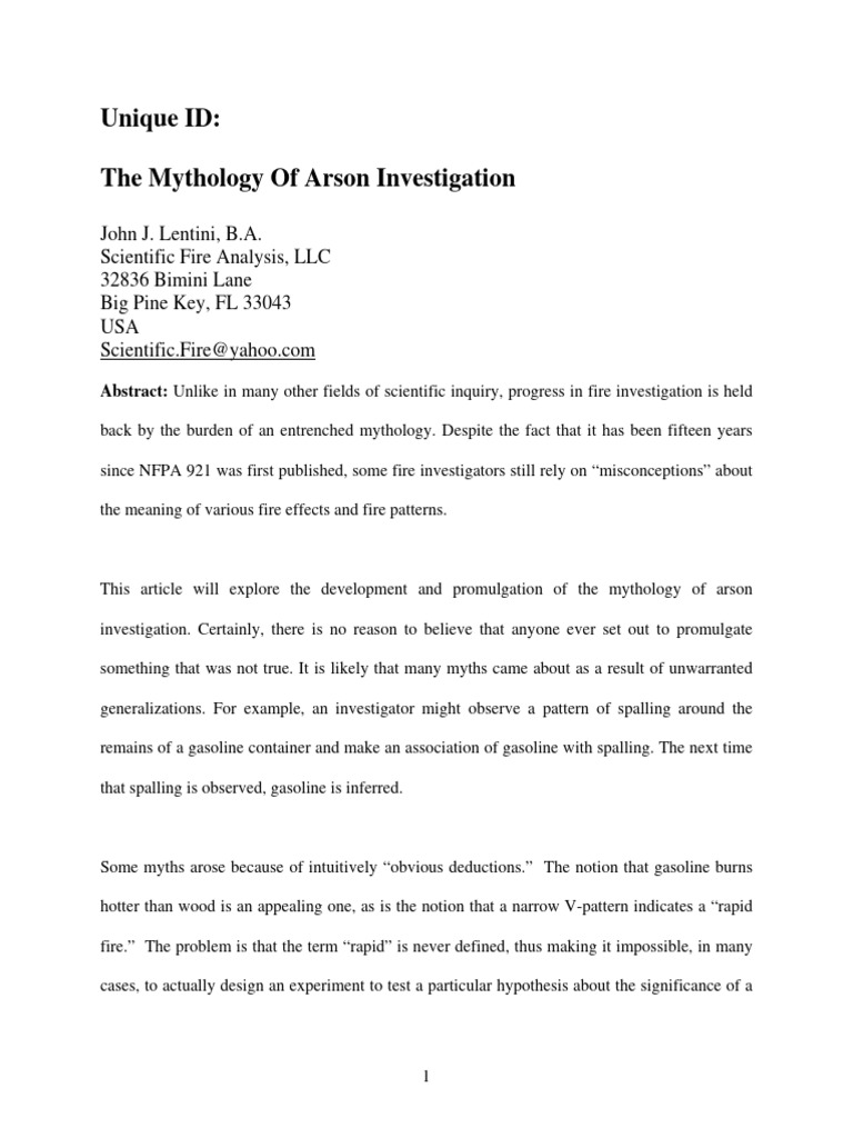Mythology Arson Investigation 07 | PDF | Fires | Combustion