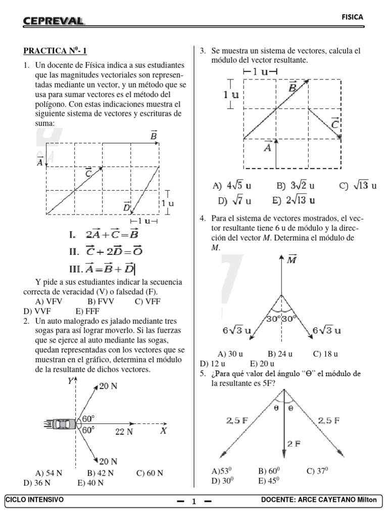 Semana 1 Pre 2024 A | PDF | Vector Euclidiano | Geometria clasica