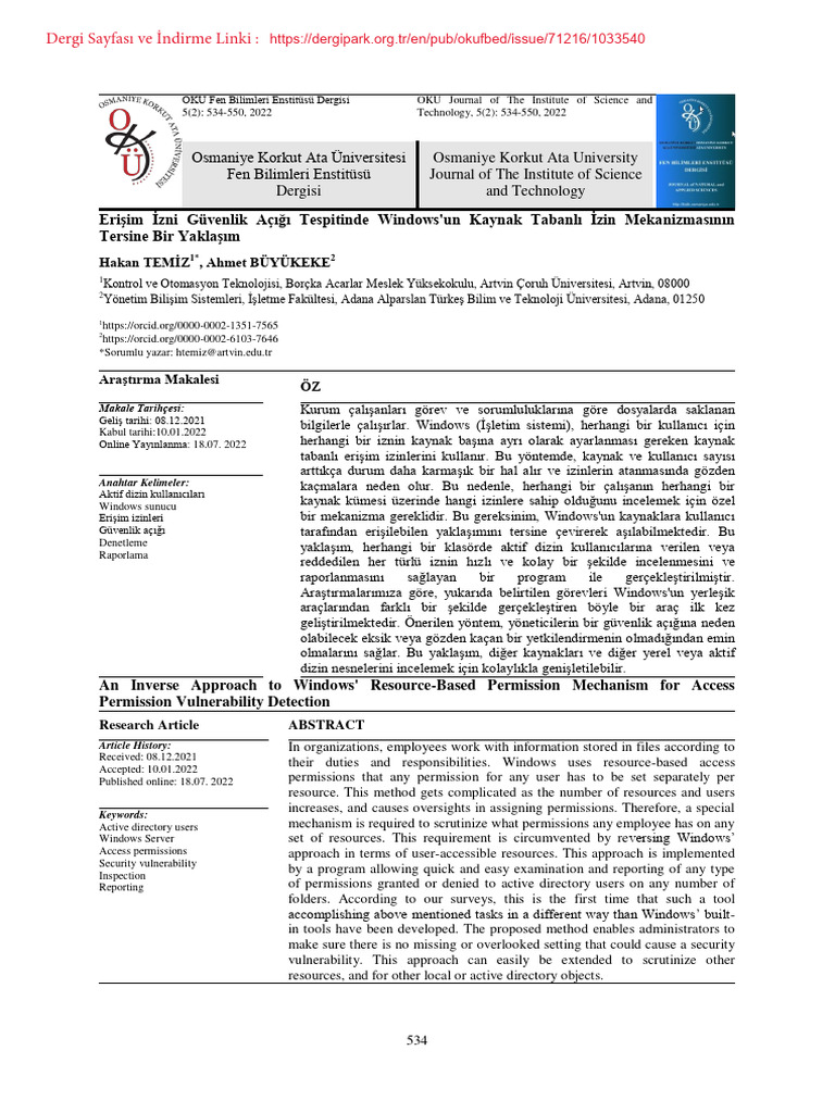 An Inverse Approach To Windows' Resource-Based Permission Mechanism For Access Permission ...