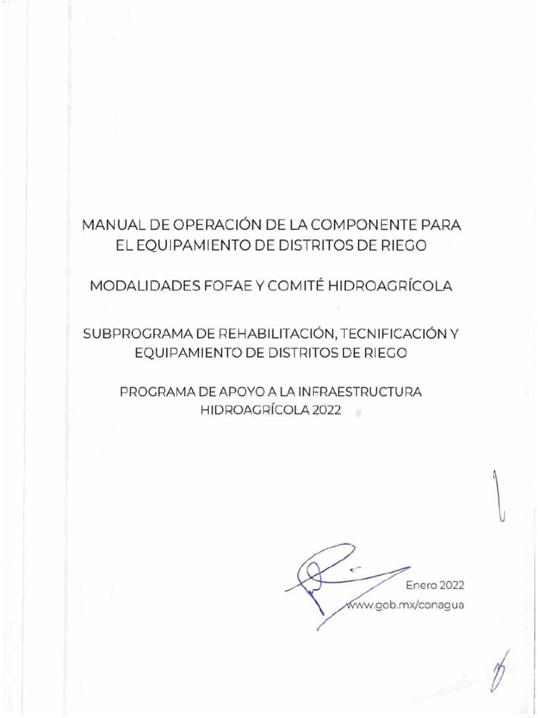 Manual de Operaci N de La Componente para El Equipamiento de Distritos de Riego Comprimido | PDF