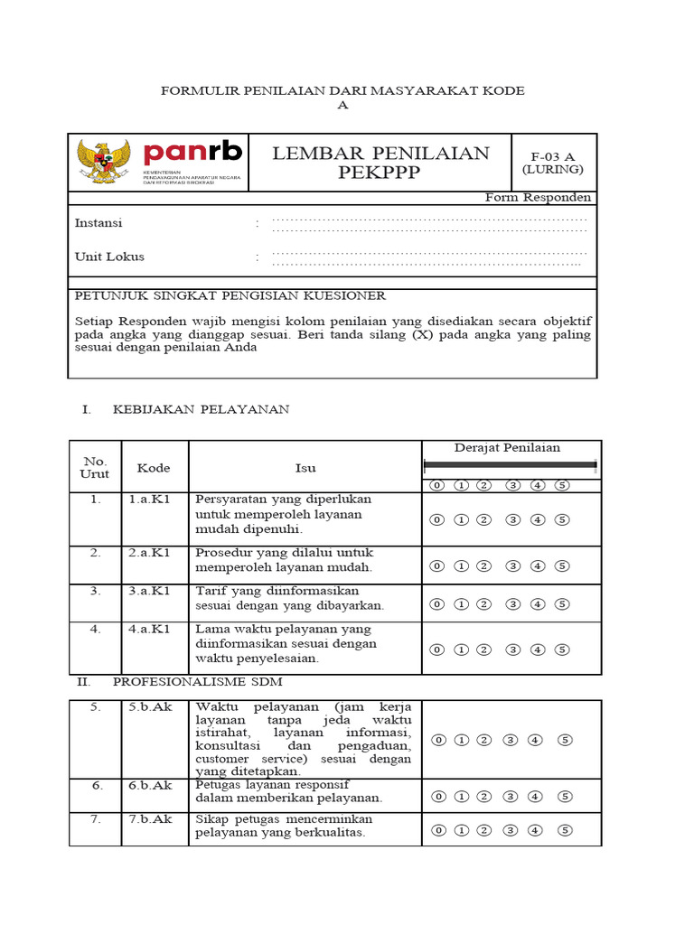Form 03 2022 - PEKPPP | PDF | Teknologi & Rekayasa