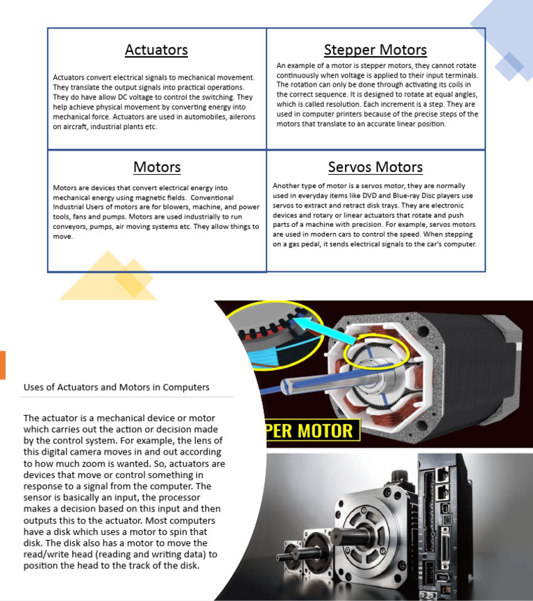Output Devices 1 | PDF | Electric Motor | Actuator