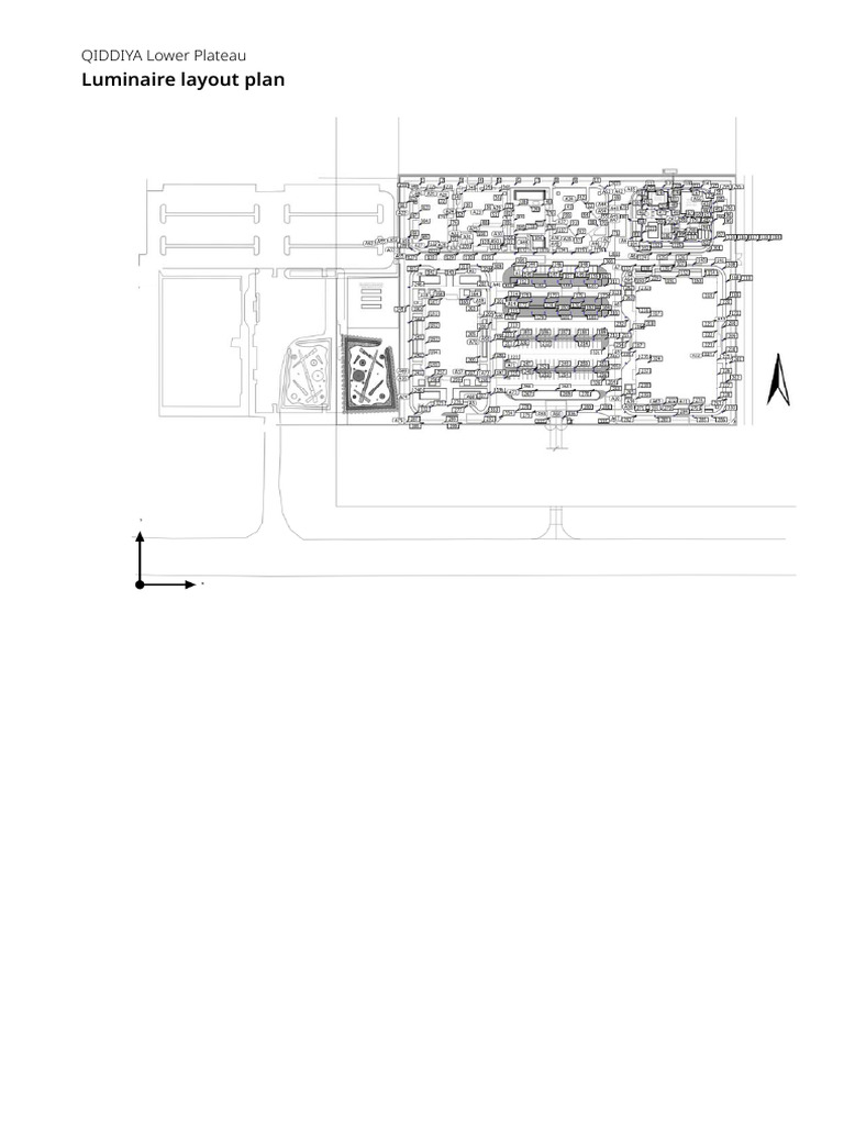 QIDDIYA Lower Plateau - Luminaire Layout Plan - Report | PDF | Lighting