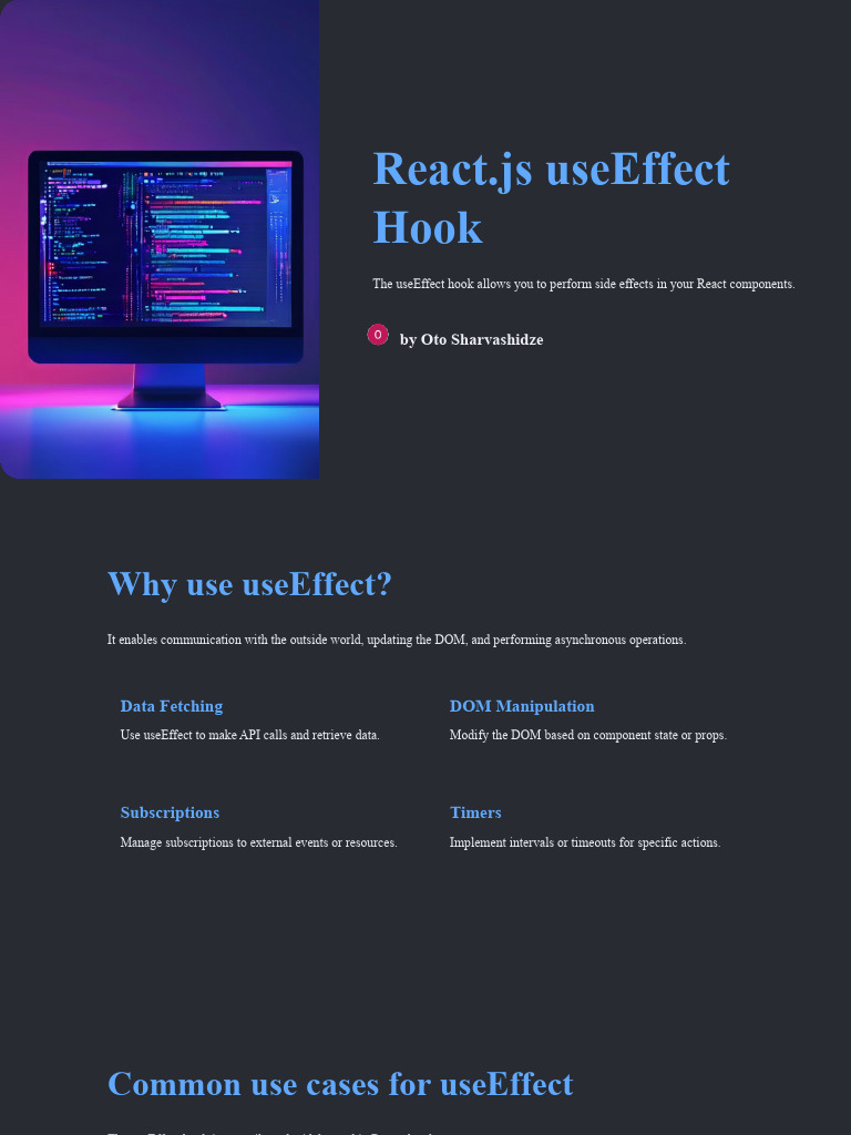 Mastering React useEffect Hook | PDF | Computer Engineering | Computer Science