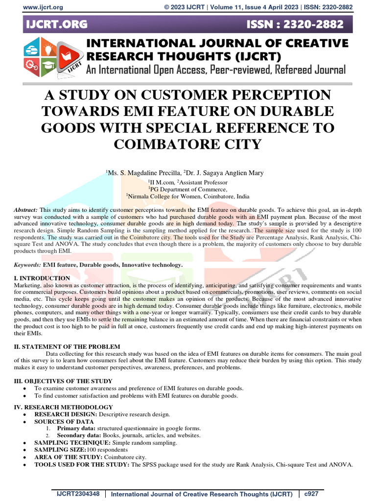 IJCRT2304348 | PDF | Credit | Finance & Money Management