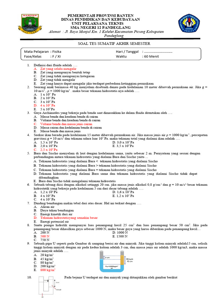 Soal ASAS GENAP TA 2024 KELAS XI | PDF