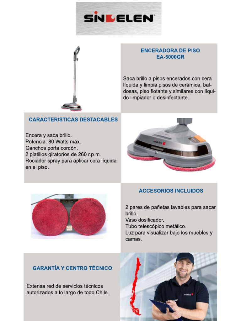 Manual Enceradora EA-5000GR | PDF