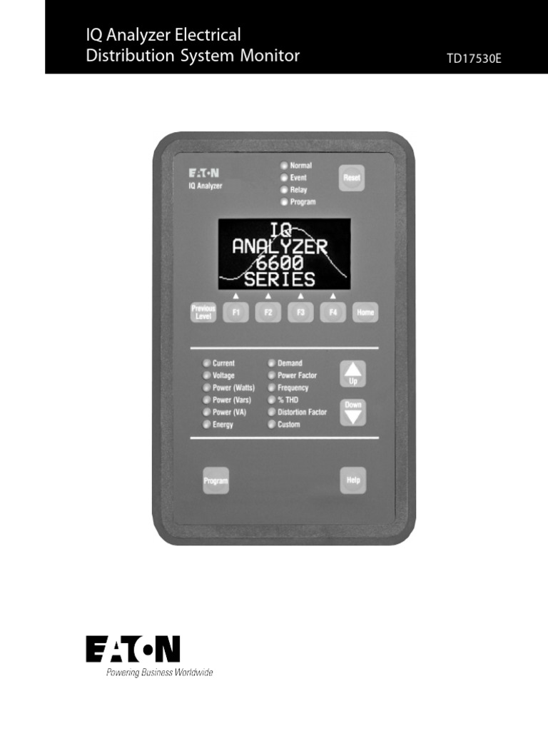 Eaton IQ Analyser 6600 Series | PDF | Relay | Alternating Current