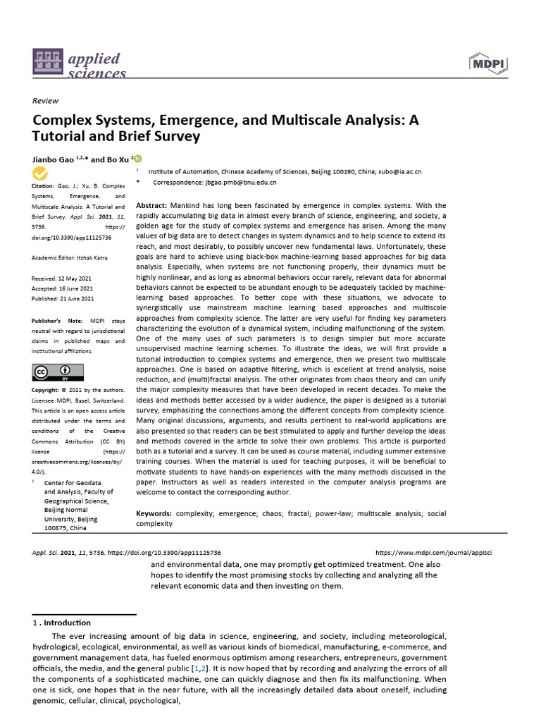 Complex Systems - Docs | PDF | Complexity | Power Law