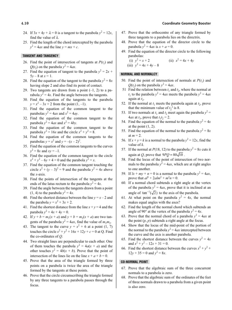 Tangent Questions 11 | PDF | Tangent | Circle