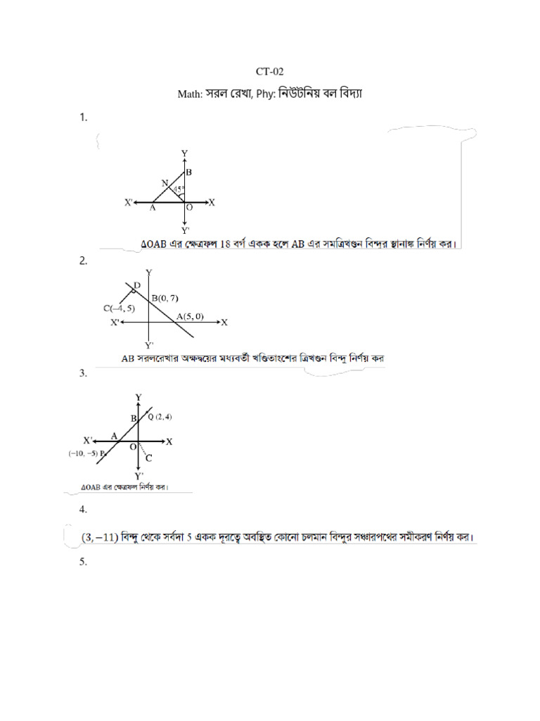 CT-02 Math:, Phy: 1 | PDF
