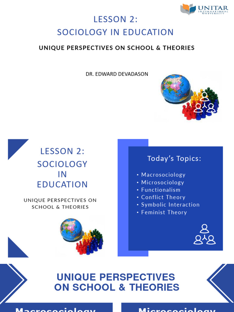 Lesson 2 - SIE A Unique Perspective On Schools | PDF | Gender Studies ...