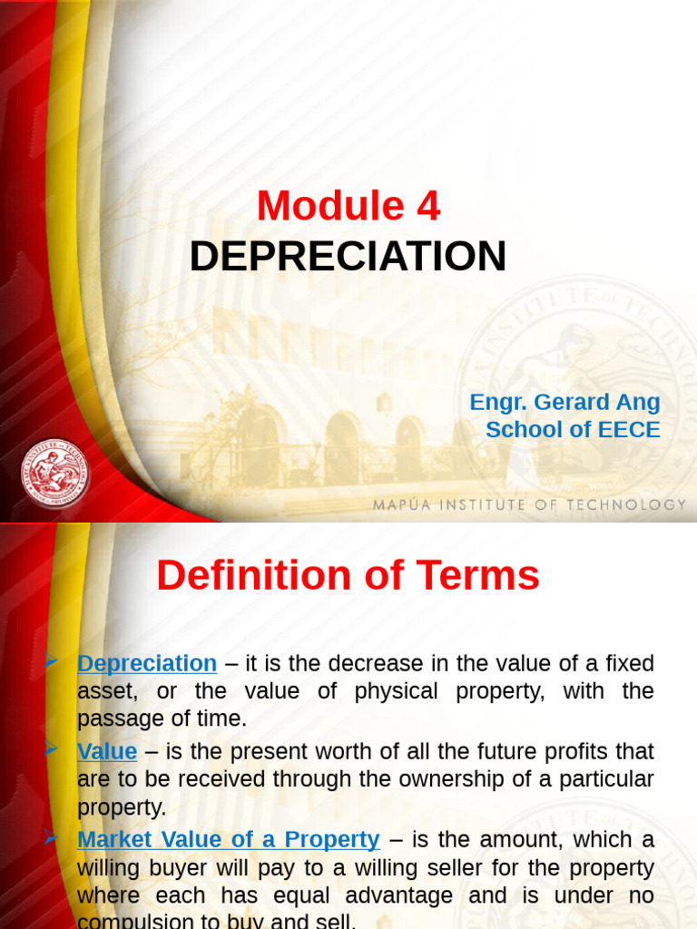 PPTX | PDF | Depreciation | Book Value