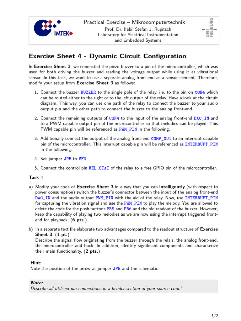Exercise4 | Download Free PDF | Microcontroller | Electrical Engineering