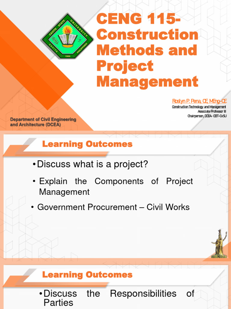 CENG-115_Lecture-1-Introduction_Mar-8-2024 | Download Free PDF | Engineering | Project Management