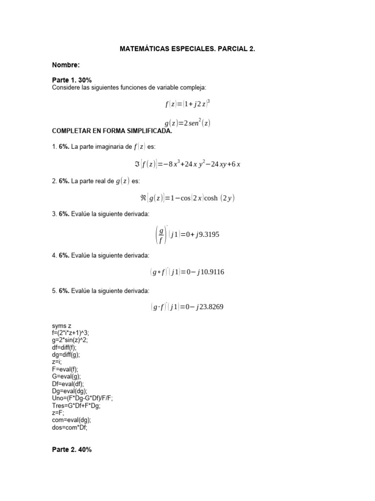 Parcial2.2021 2.Tema7.Solución | PDF | Objetos matemáticos | Funciones y mapeos