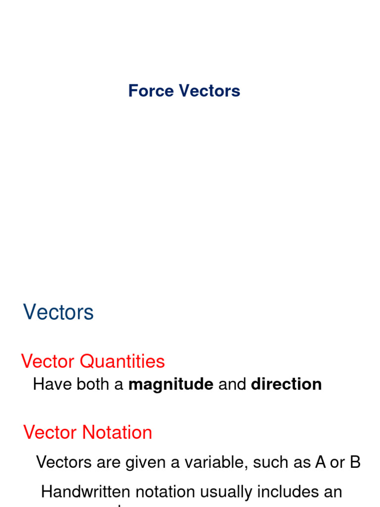 Understanding Force Vectors and Components | PDF | Trigonometry | Triangle