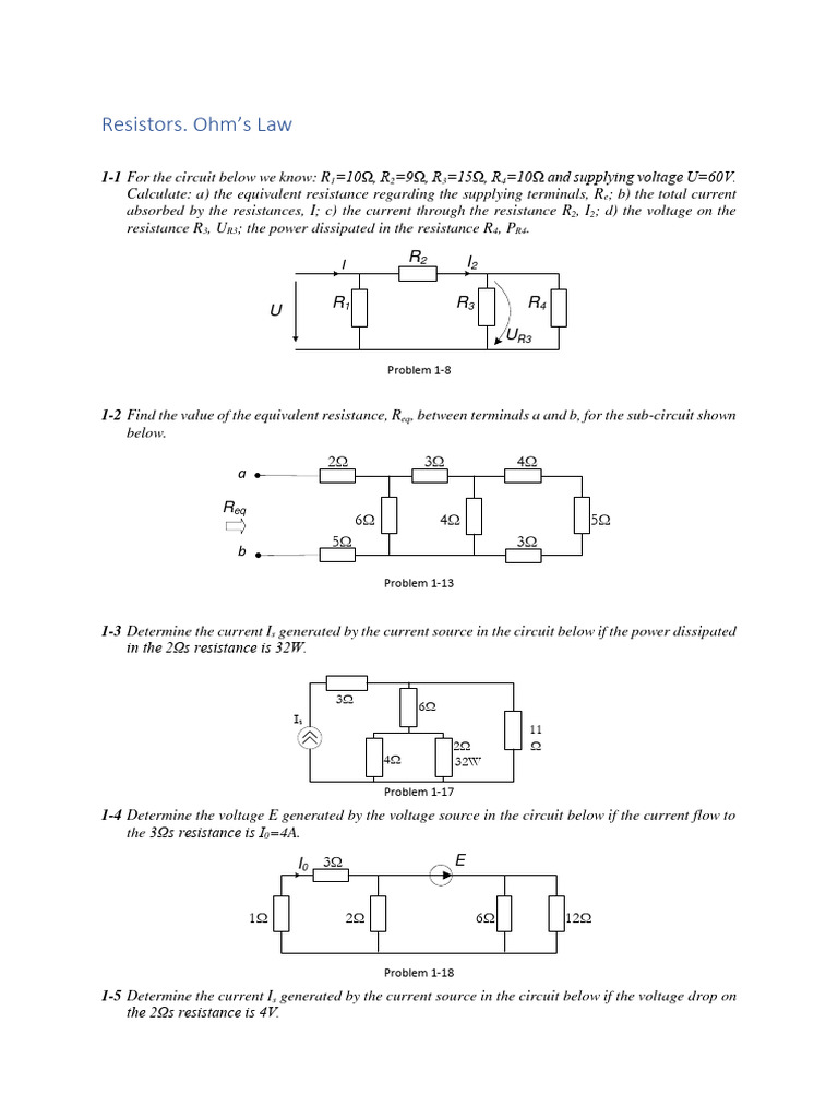 Mandatory Problems DC | PDF | Quantity | Electronic Circuits