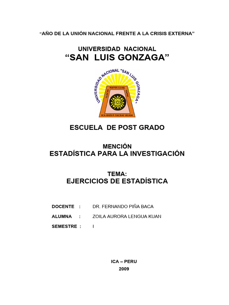 Caratula Universidad San Luis Gonzaga | PDF | Ciencias sociales | Historia