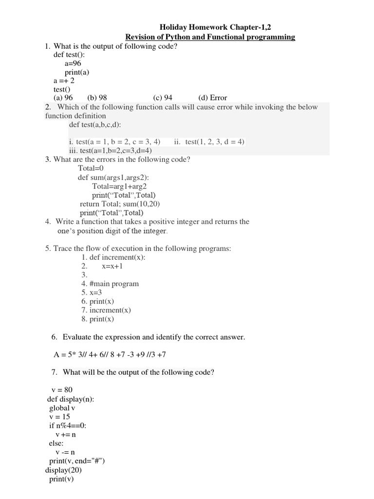 Holiday Assessment Computer Science Xii | PDF | Software Engineering | Computer Programming