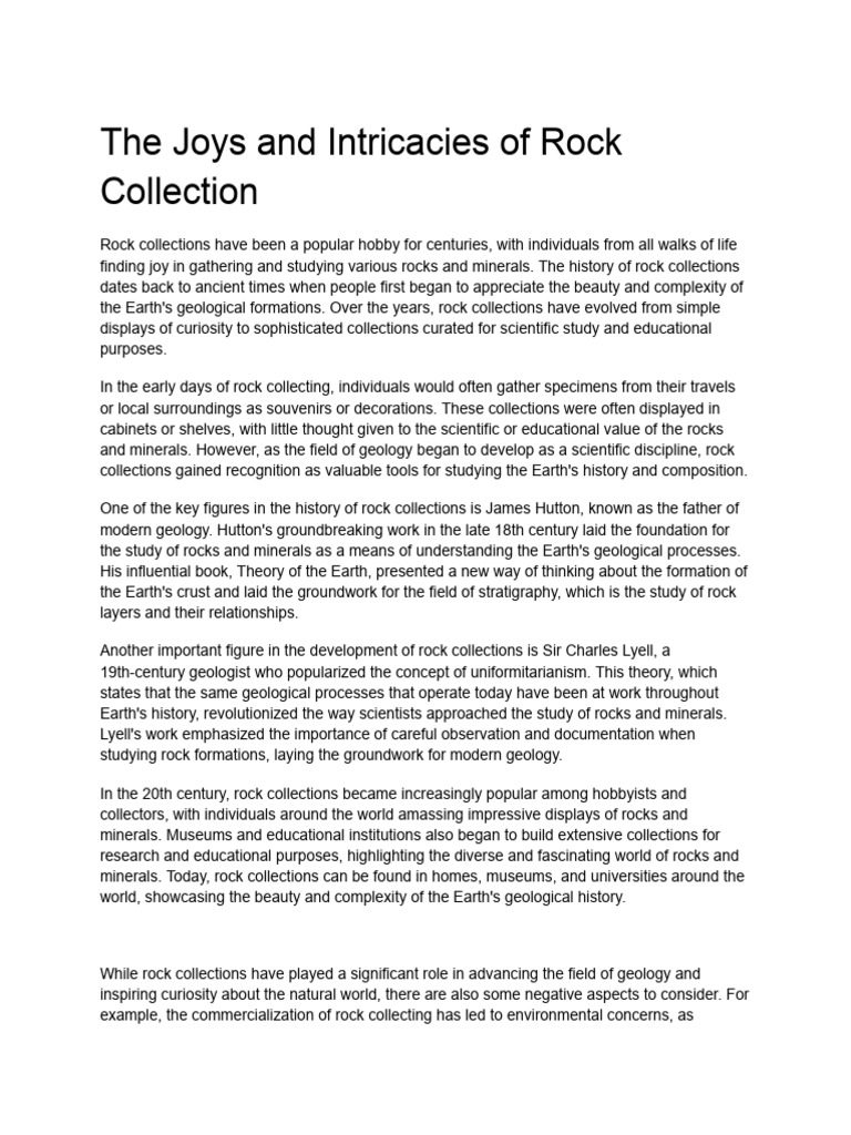 The Joys and Intricacies of Rock Collection | PDF | Geology | Earth ...