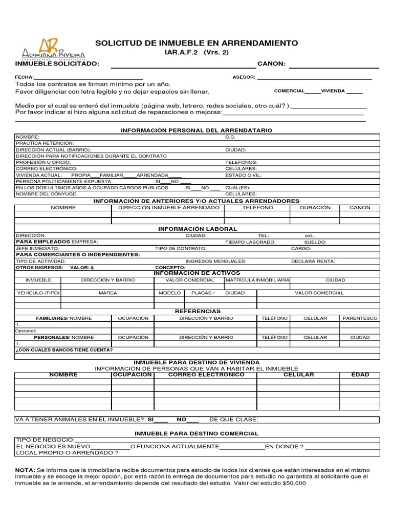 FORMATO DE SOLICITUD PERSONA NATURAL ACT 23 | PDF | Documento de identidad
