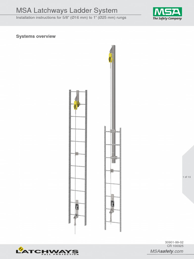 MSA VLL Installation Instructions | PDF | Nut (Hardware) | Ladder