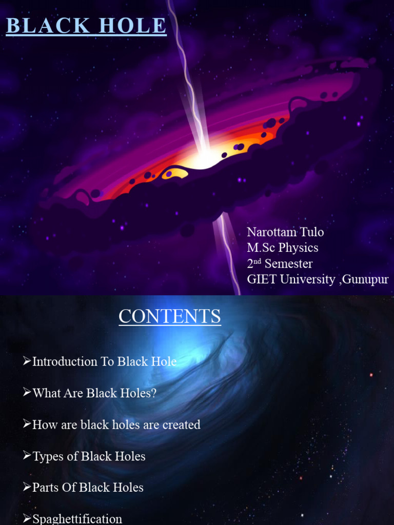 Black Hole ppt | PDF | Black Hole | Event Horizon