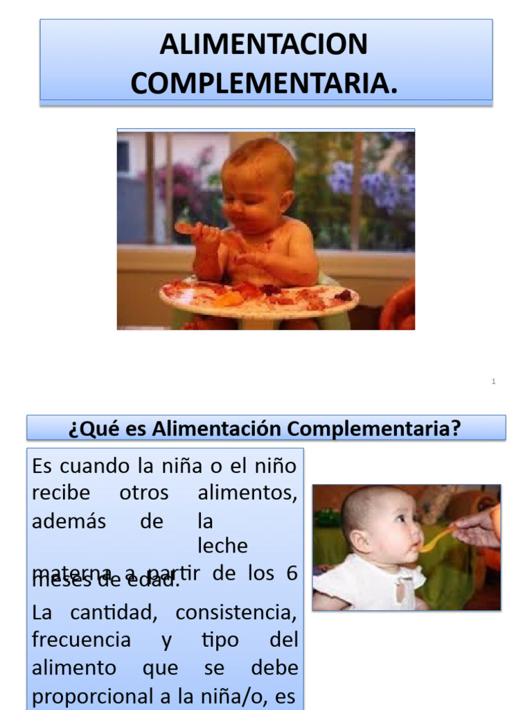 6 Alimentacion Complementaria | PDF | Alimentos | Vegetales