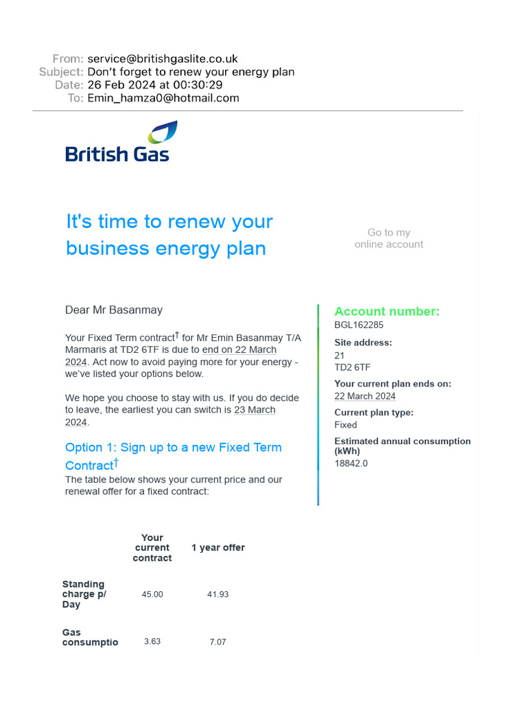 Don’t Forget to Renew Your Energy Plan | PDF