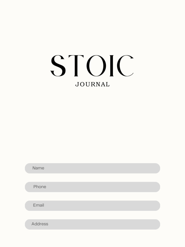Stoic Journal | PDF