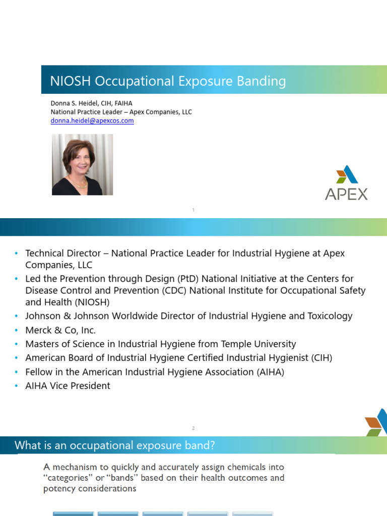 Donna Heidel NIOSH OEB Process COOPER - U - SPRING - 20 | PDF ...