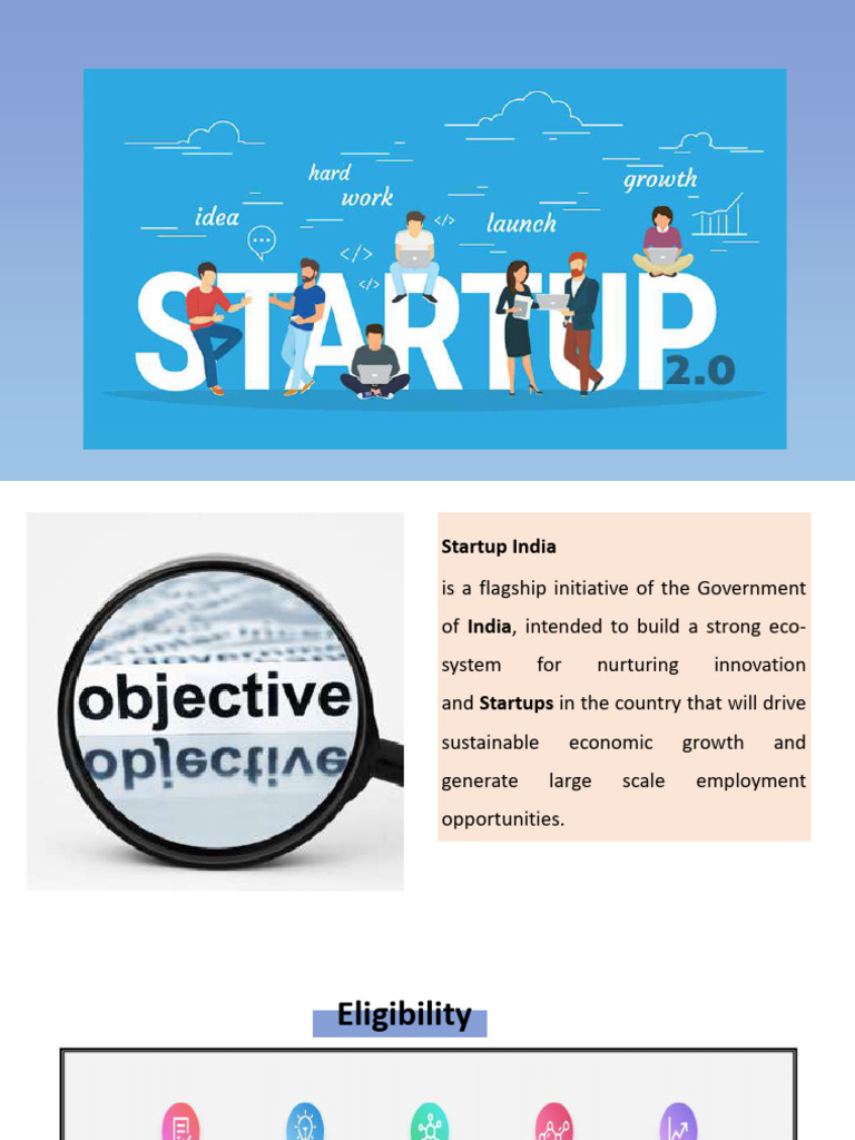 10.3 Start-up Schemes | PDF | Employment | Startup Company