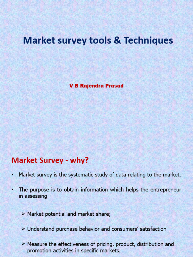 Market Survey | PDF | Survey Methodology | Marketing Research