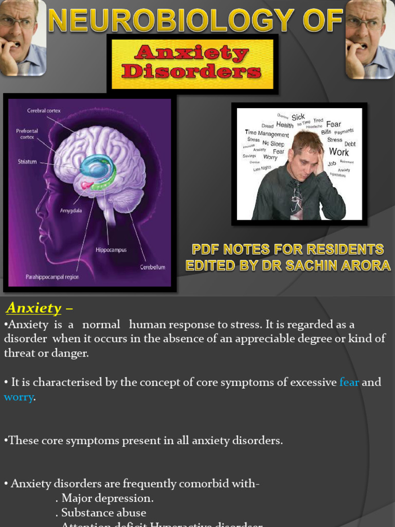 BIOLOGY OF ANXITY DISORDER PDF For Residents | PDF | Anxiety | Neuroimaging