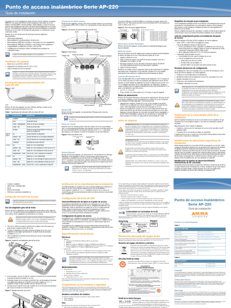 AP-22X Installation Guide Rev 02 - ES | PDF | Punto de acceso ...