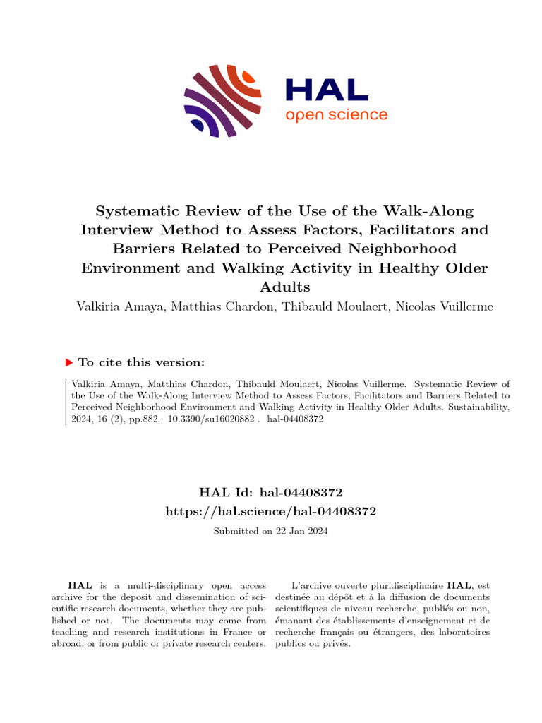 Systematic Review of The Use of The Walk-Along Interview-Amaya Et Al ...