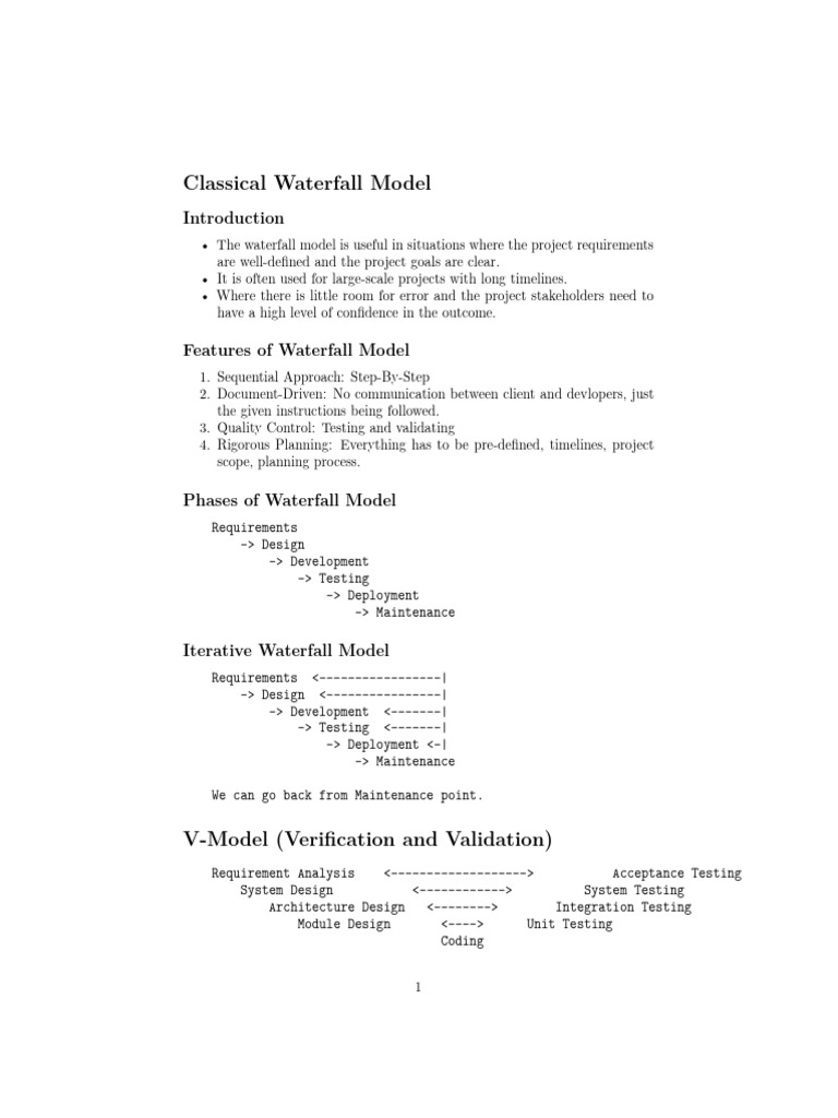 Classical Waterfall Model | PDF | Software Testing | Agile Software ...