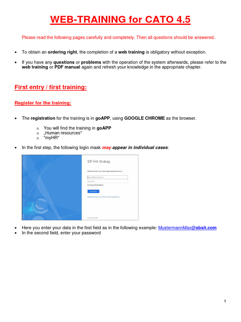 Web-Training First Instructions | PDF | Software | Computing