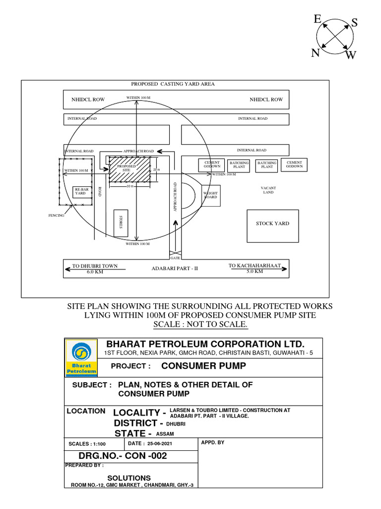 Site Plan for Consumer Pump Project | PDF