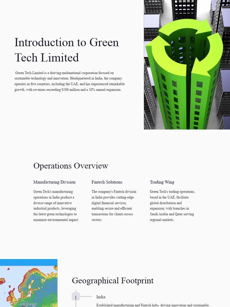 Green Tech Limited: Sustainable Growth Overview | PDF | Supply Chain ...