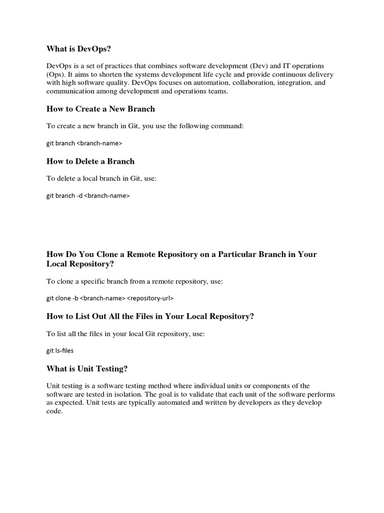 Devops Viva Answers | PDF | Selenium (Software) | Version Control