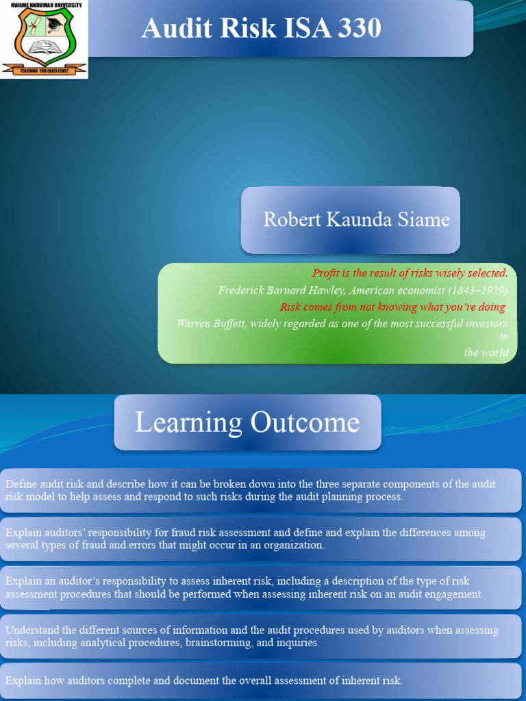 Understanding Audit Risk Components | PDF | Audit | Financial Audit