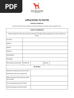 Sample Foster Agreement | PDF | Pet | Caregiver