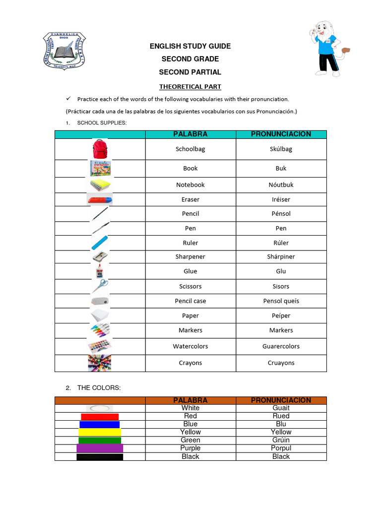 Guía De Estudio De Inglés Segundo Grado Descargar Gratis Pdf