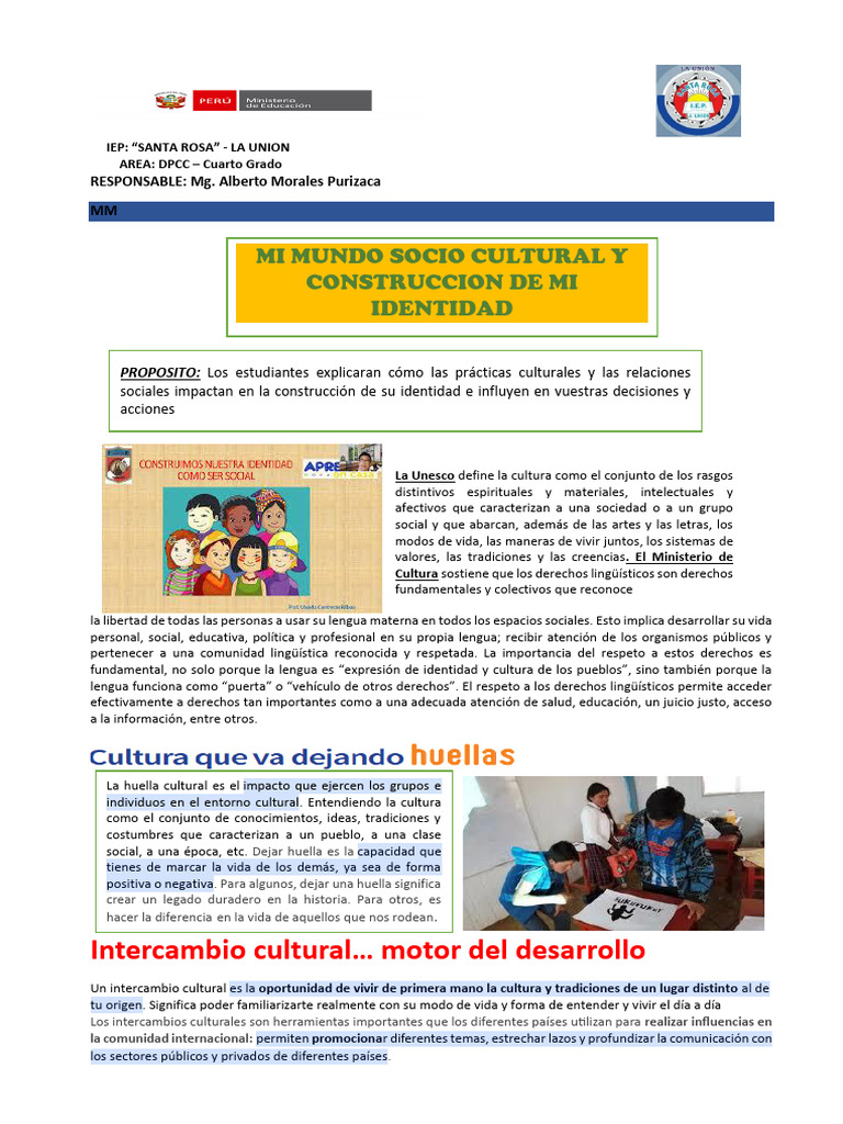 Modulo 2 - Mi Mundo Sociocultural y Construccion de Mi Identidad | PDF ...