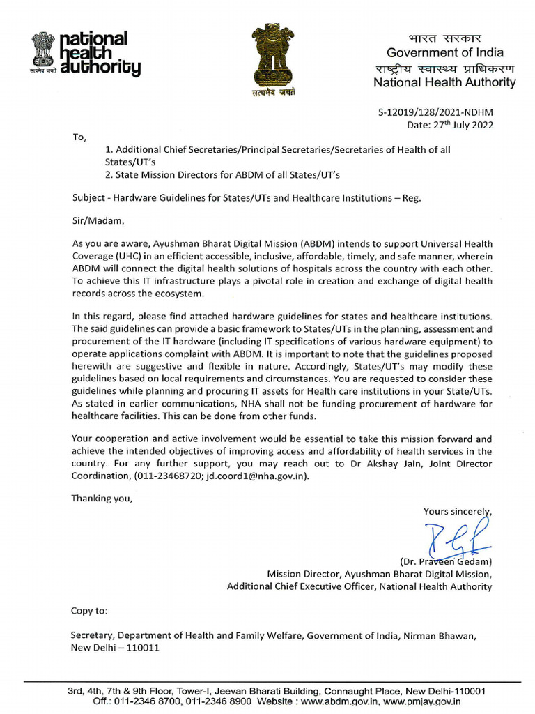 Hardware Guidelines ABDM E162cf7a7b | PDF | Hospital | Wi Fi