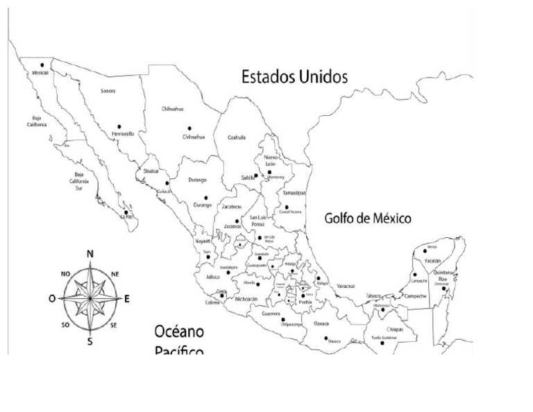 Mapas de La Republica Mexicana Con Nombres | PDF