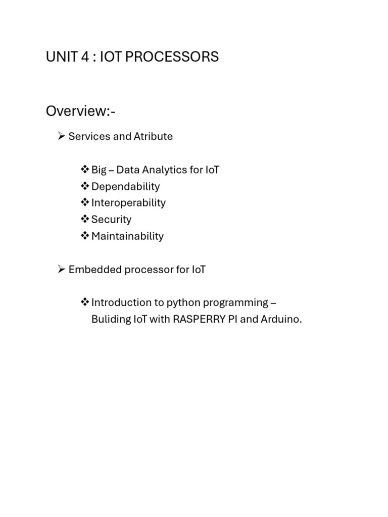 Unit 4 | Download Free PDF | Internet Of Things | Arduino